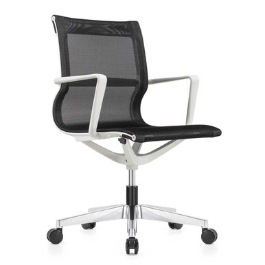 Eurotech Kinetic White Frame Mesh Conference / Task Chair