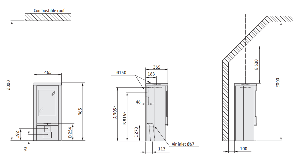 Contura 820T Style - Wood Burning Stove