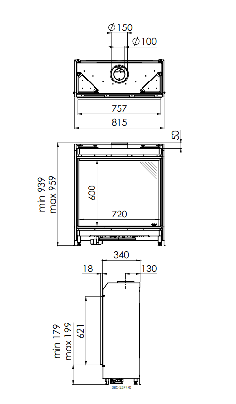 DRU Global 70XT - Balanced Flue Gas Fire
