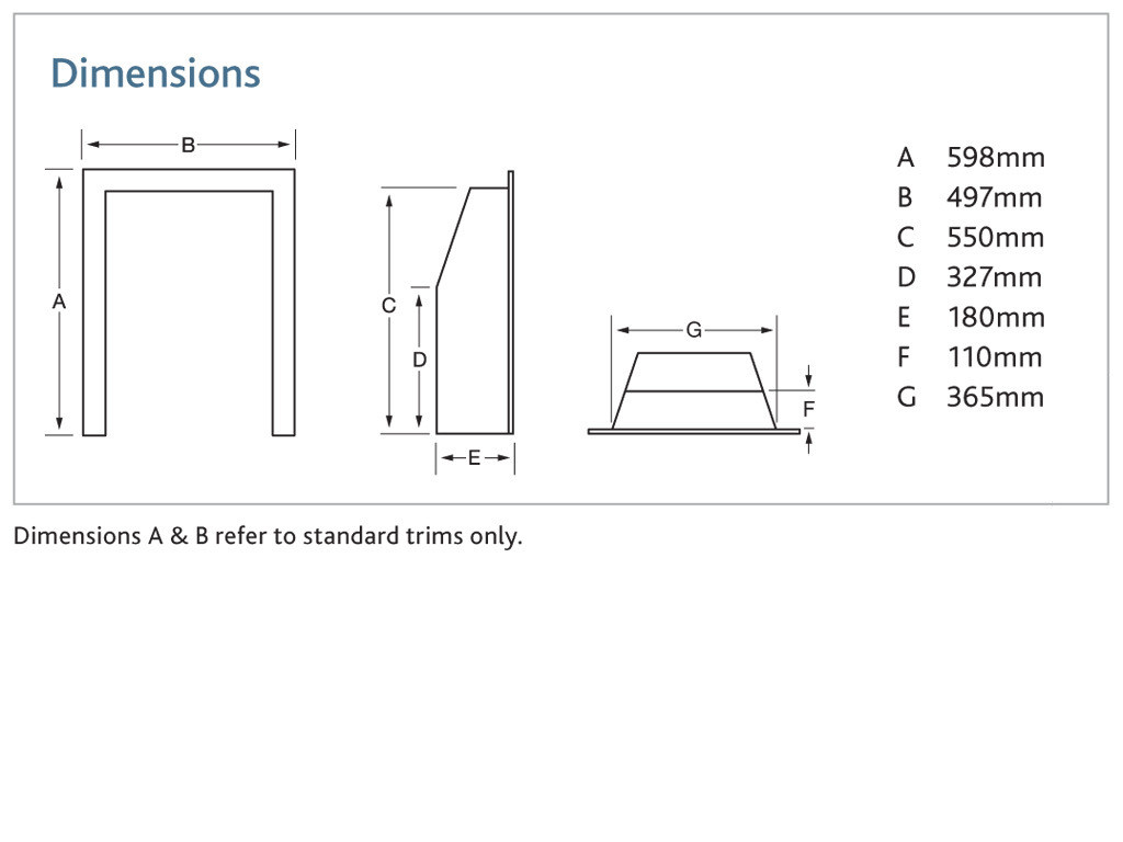 Kinder Kalahari HE - Conventional Flue Gas Fire - Trim & Fret - Remote ...