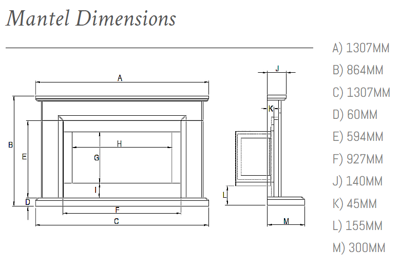 Wildfire Ravel 800 Asti - Conventional Flue Gas Fireplace Suite