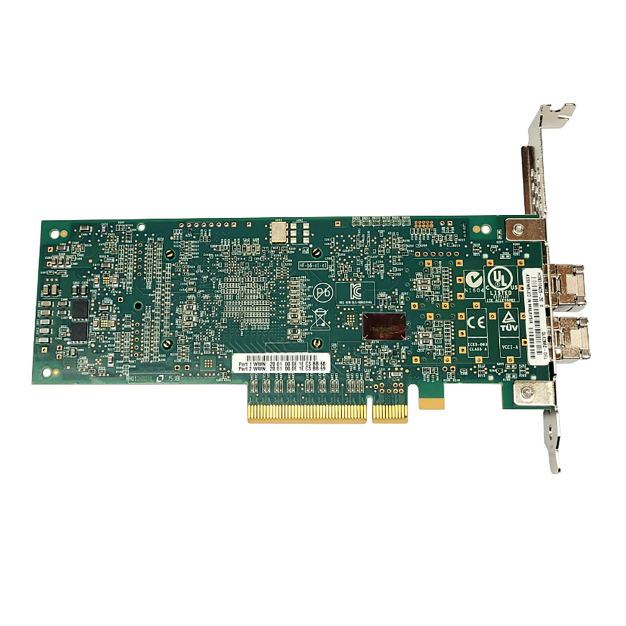 Dell - QLogic QLE2662 Dual Port 2 of 2 SFP High Profile FC HBA Ethernet Card - Used (H8T43)