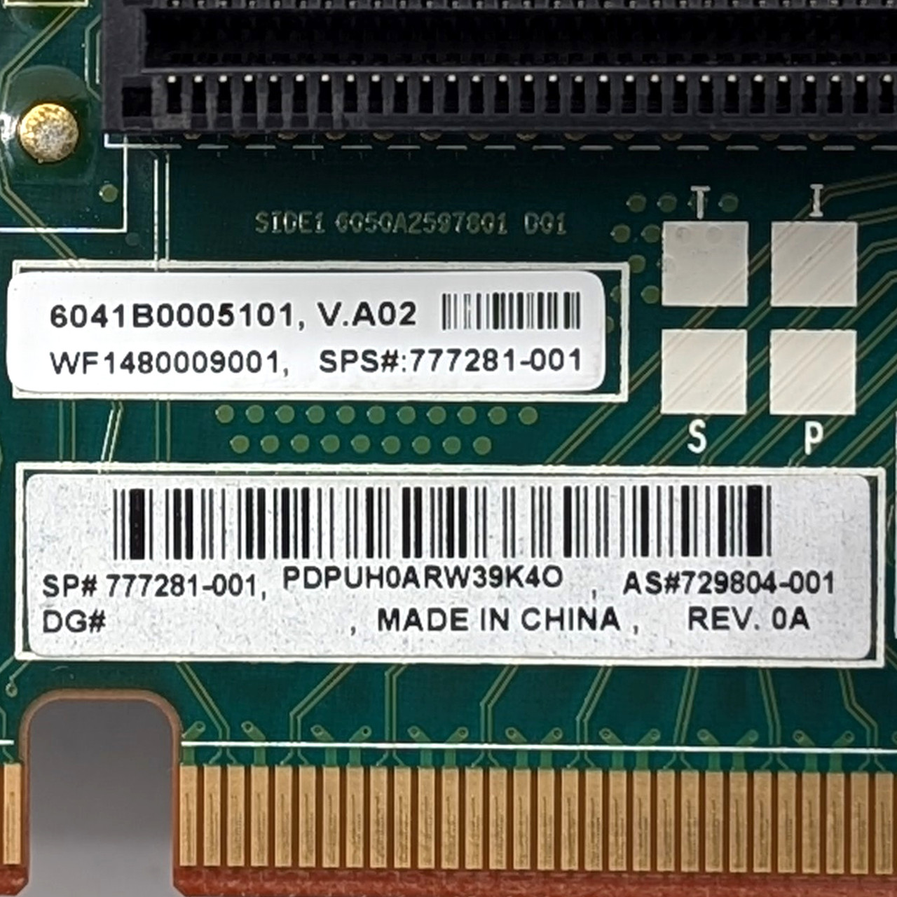 HP DL380 Gen9 Primary Riser 1 Cage w/ PCI Riser Board (719072-001 ...