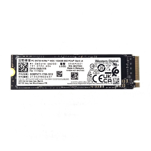 Dell - Western Digital SN730 1TB NVMe M.2 SSD SDBPNTY-1T00-1012 - Used ...