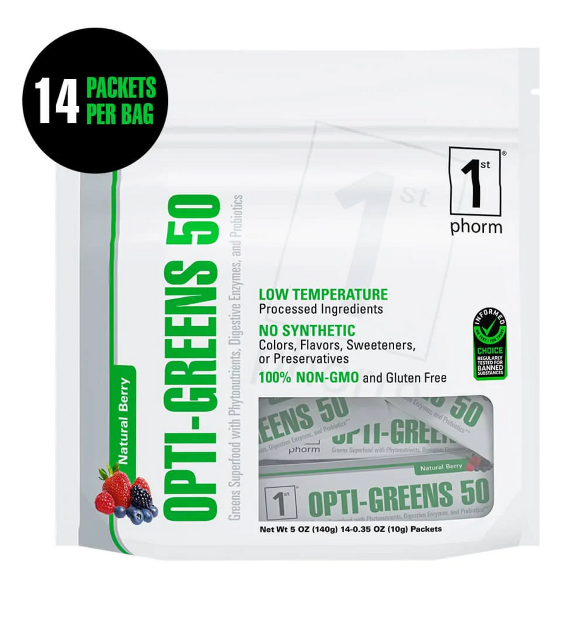 1stPhorm - Opti-Greens 50 Stick Packs - Health City