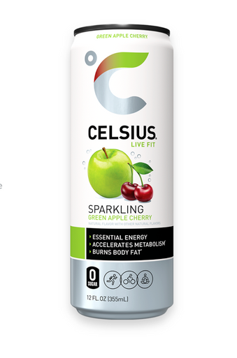 12PK Celsius Sparkling Green Apple Cherry - Health City