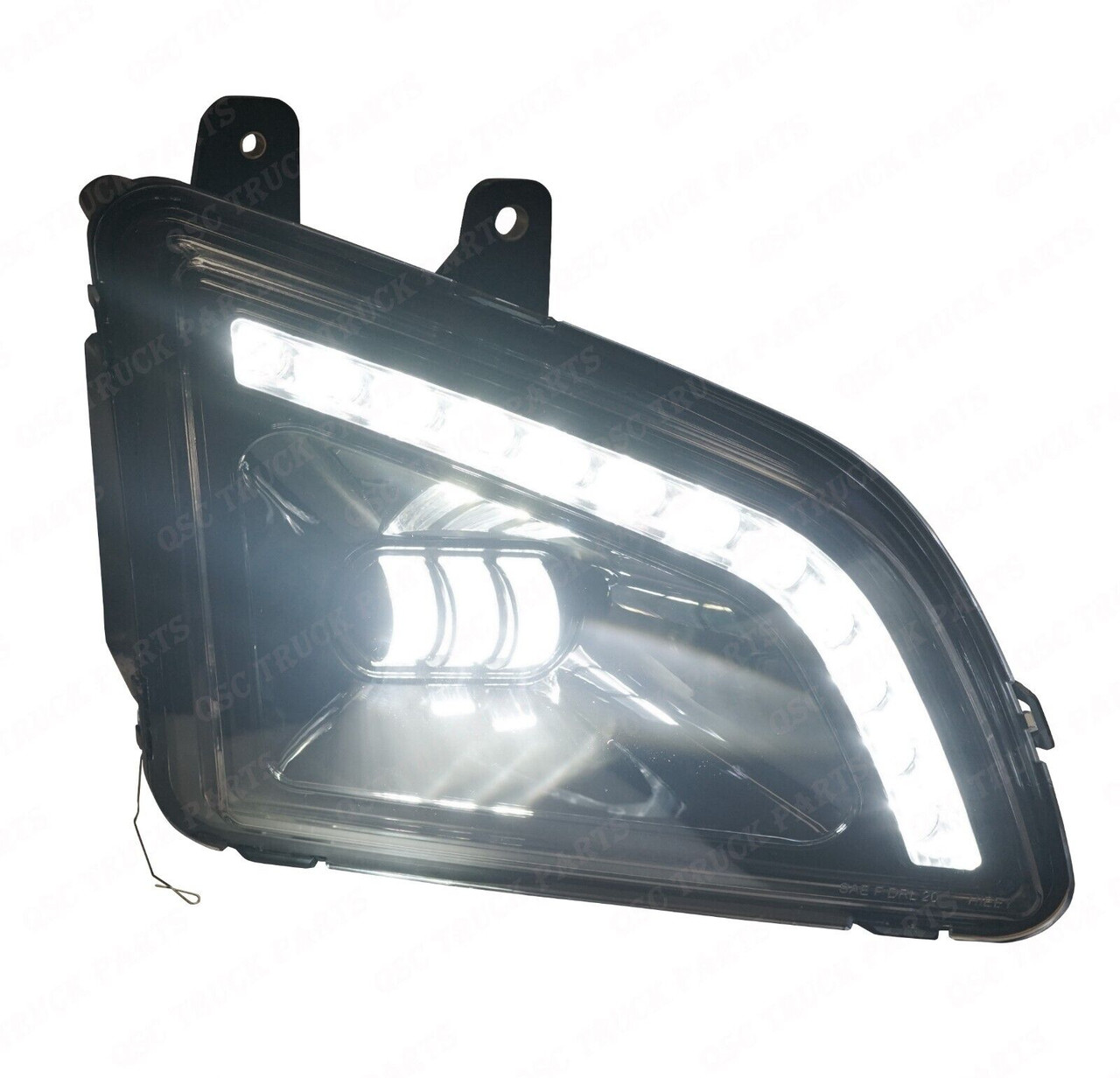 QSC Full LED Performance Fog Light Lamp Pair w/ LED Bar for Volvo VNL 2018+