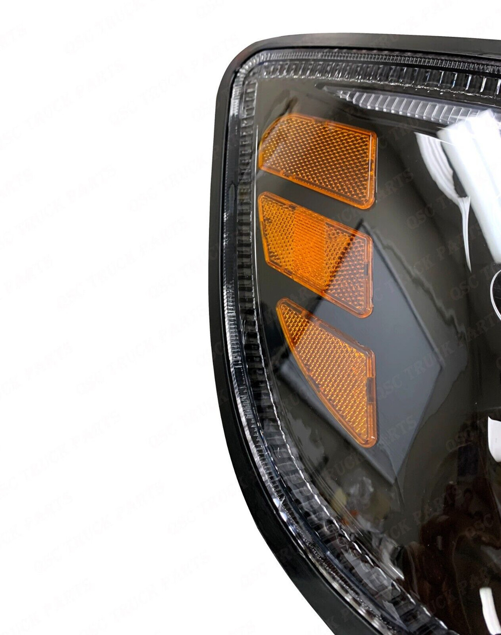 QSC Full LED Black Performance Headlight Assembly Pair for Hino 2006 ...