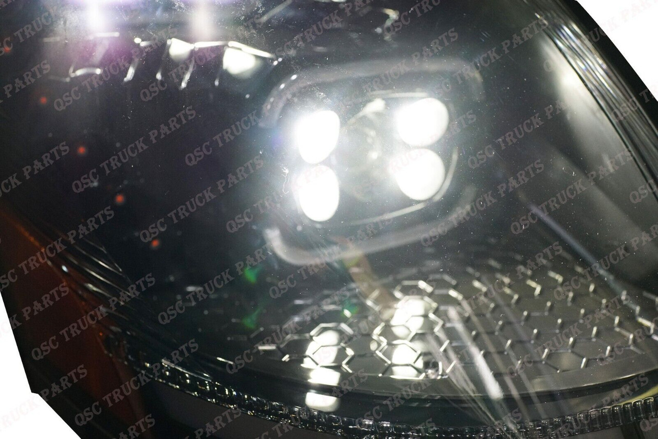 QSC Full LED Black Headlights Dual-Color Sequential Lighting for Volvo ...