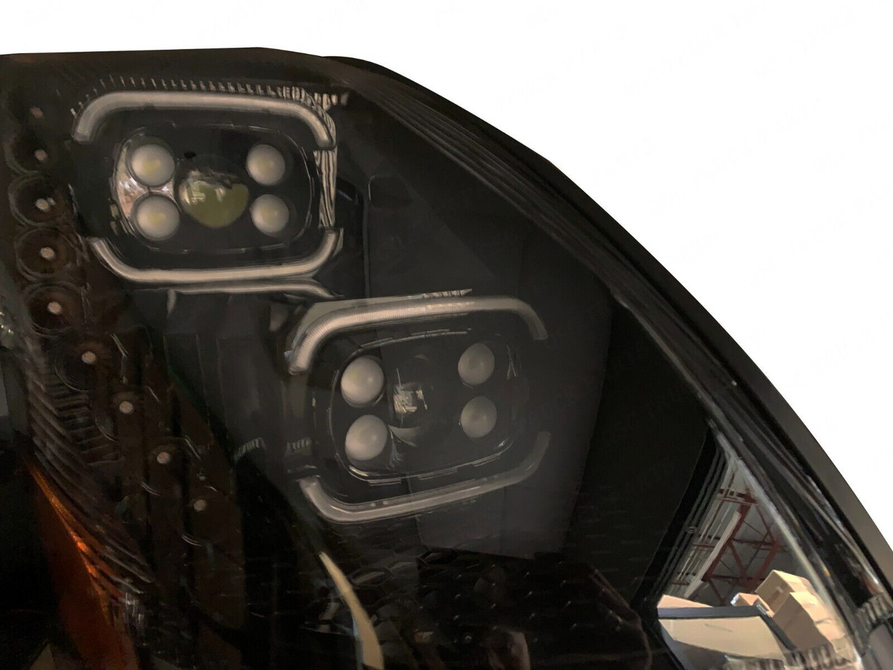 QSC Full LED Black Headlights Dual-Color Sequential Lighting for Volvo ...
