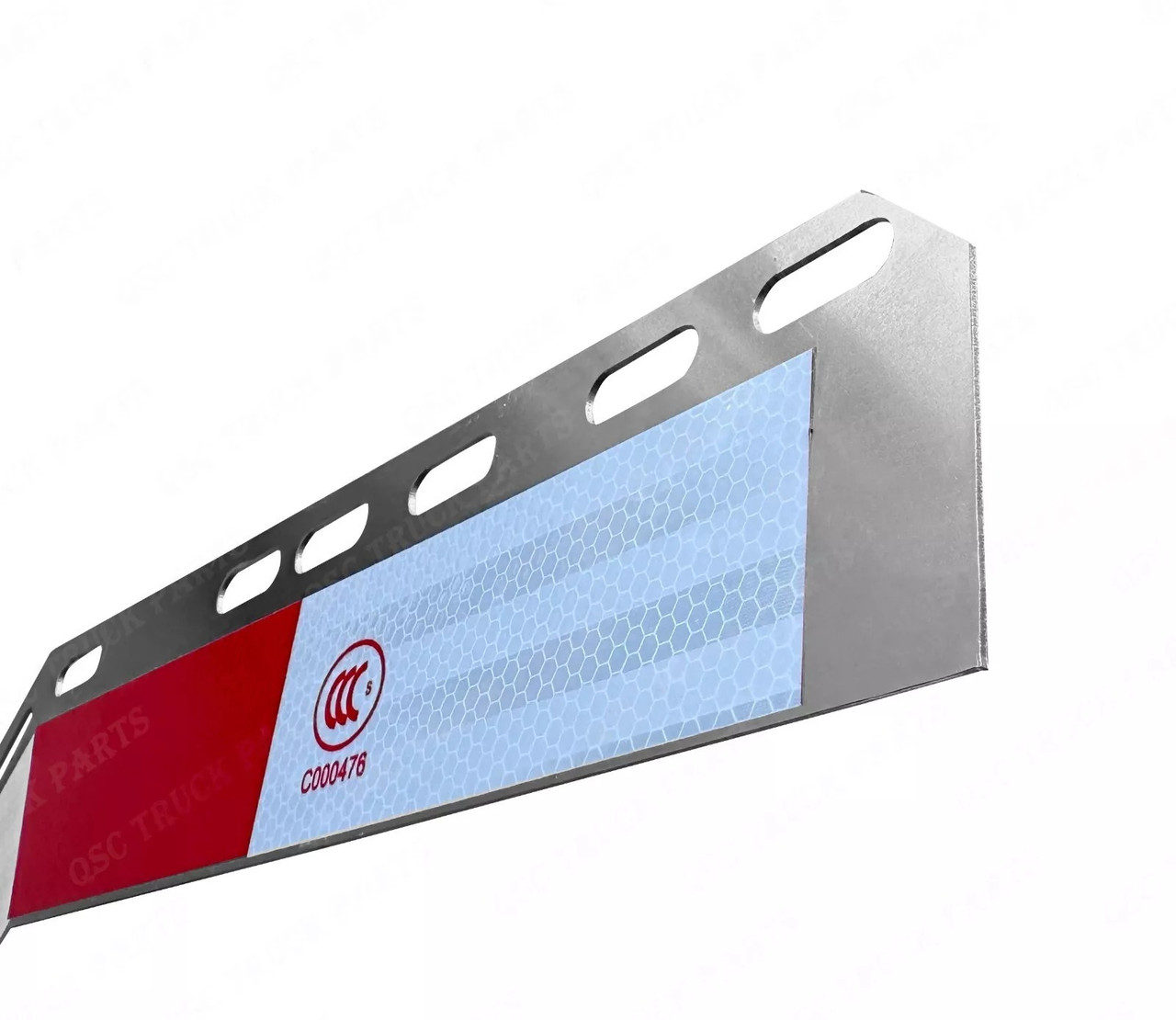 Top Flap 2-Piece Angled Aluminum Reflector Strips For Semi Truck Mud ...