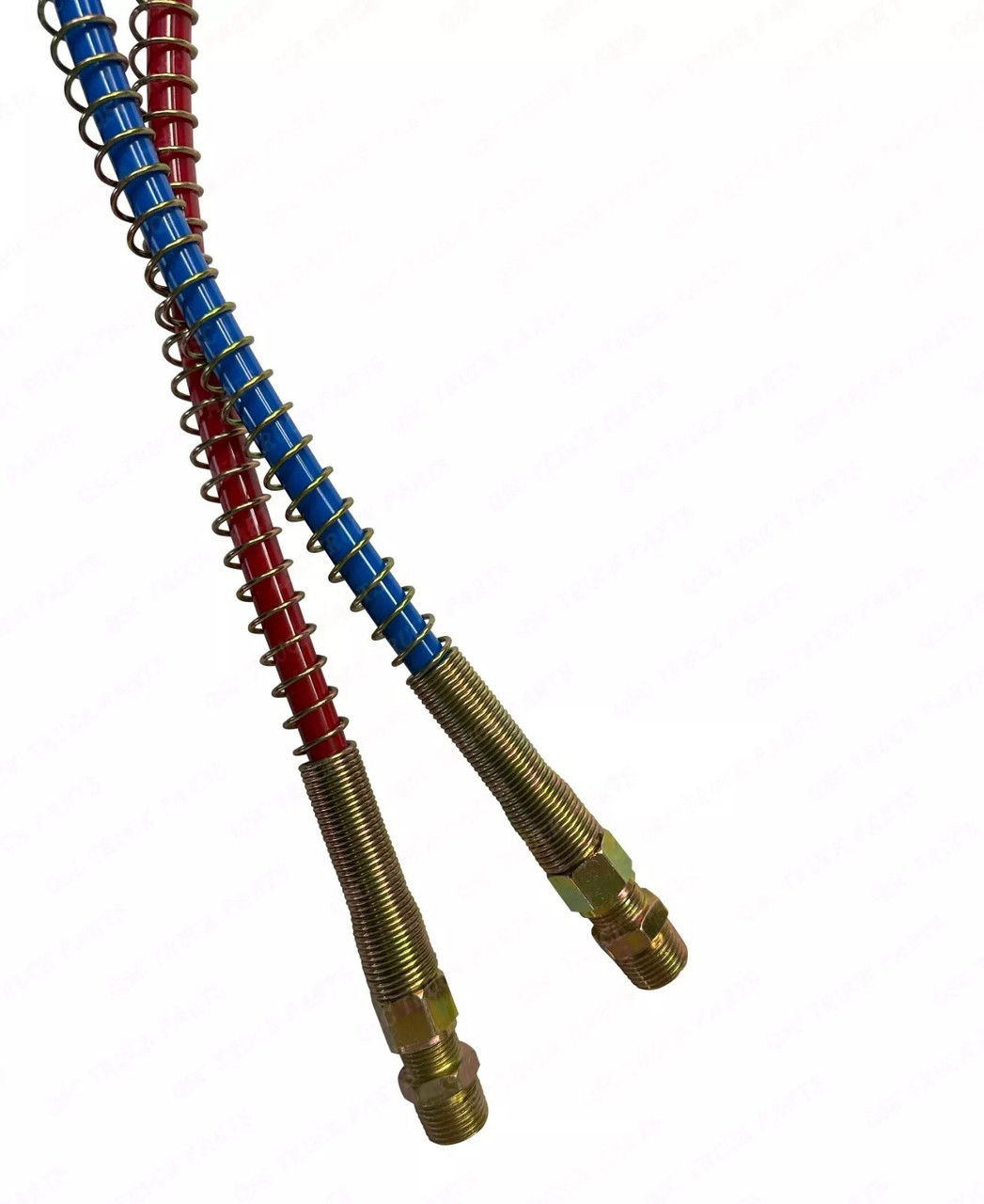 QSC Truck Tractor Trailer Air Line Air Brake Hoses Coil Red Blue 15 ft
