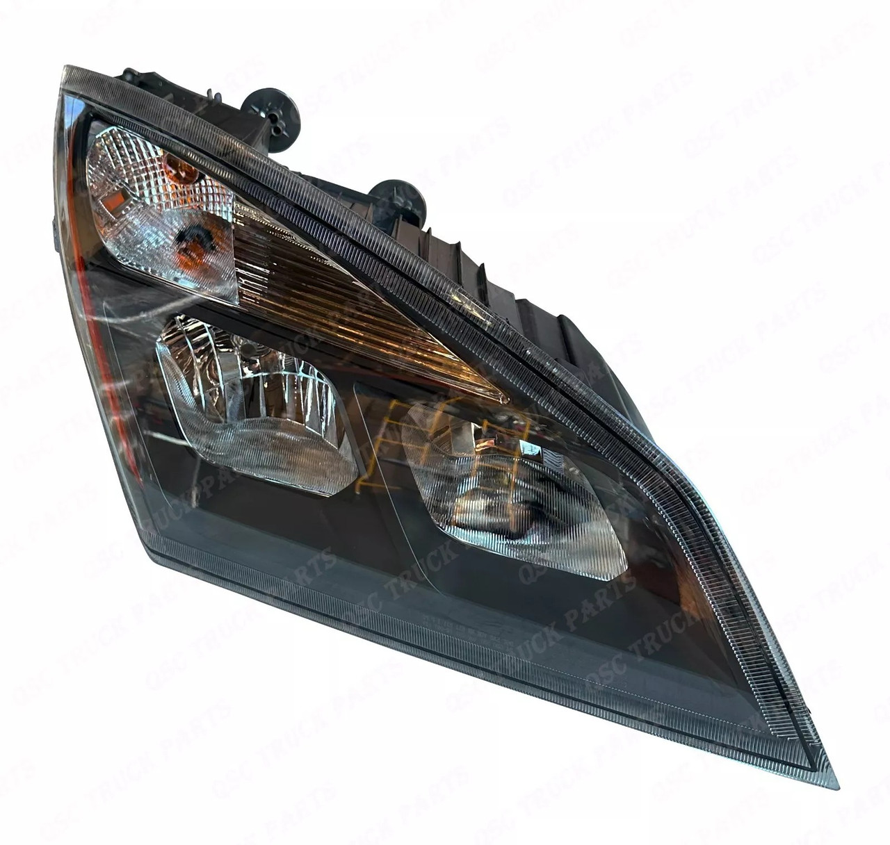 QSC Halogen Black Headlight Assembly Right for Freightliner Cascadia ...