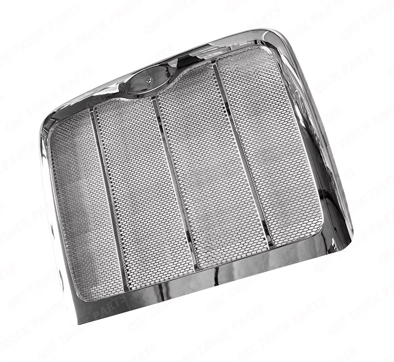 QSC Replacement Chrome Plastic Grille w/ Bug Screen for Peterbilt 386