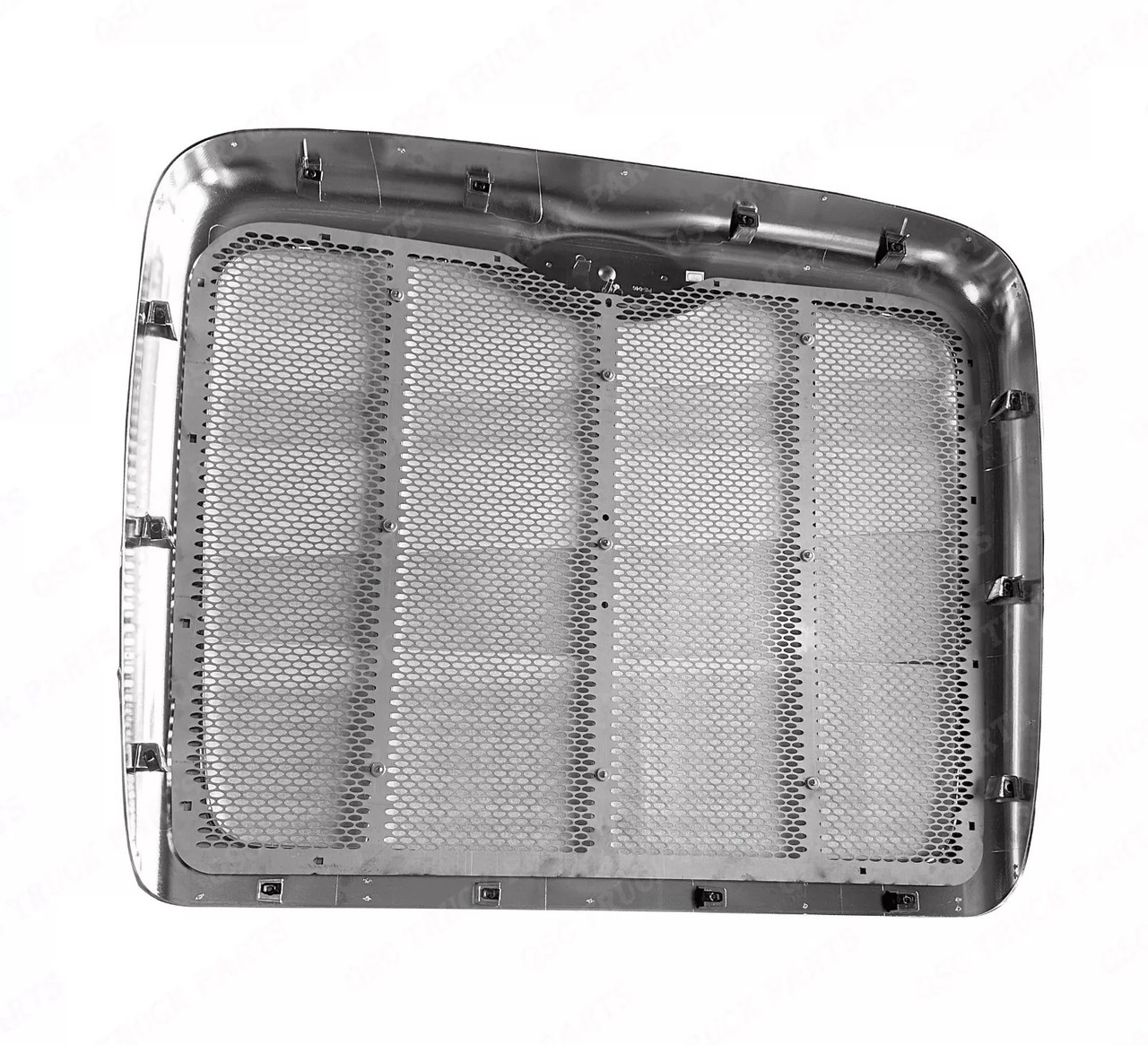 QSC Replacement Chrome Plastic Grille w/ Bug Screen for Peterbilt 386