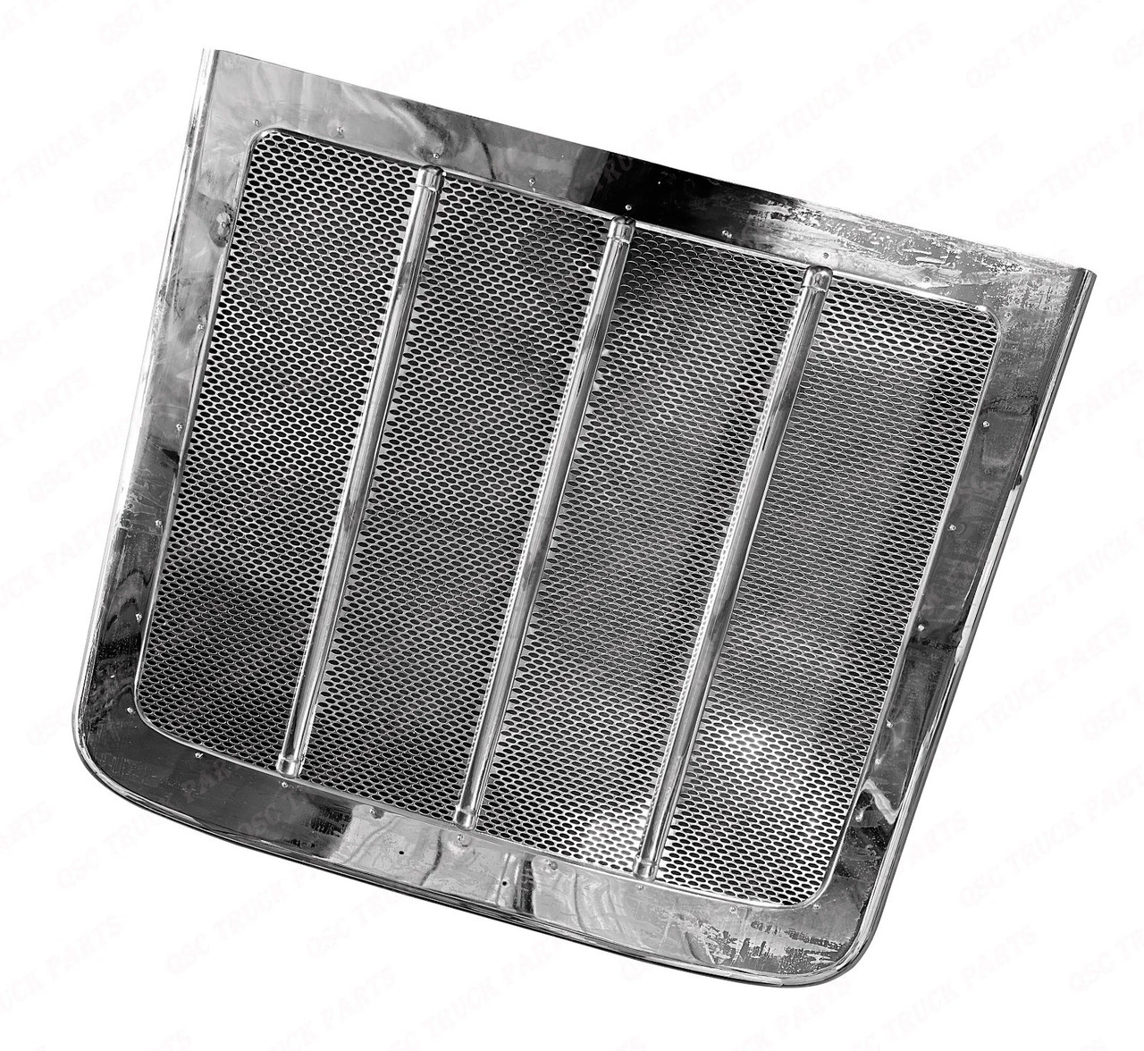 QSC Replacement Chrome Plastic Grille w/ Bug Screen for Peterbilt 389