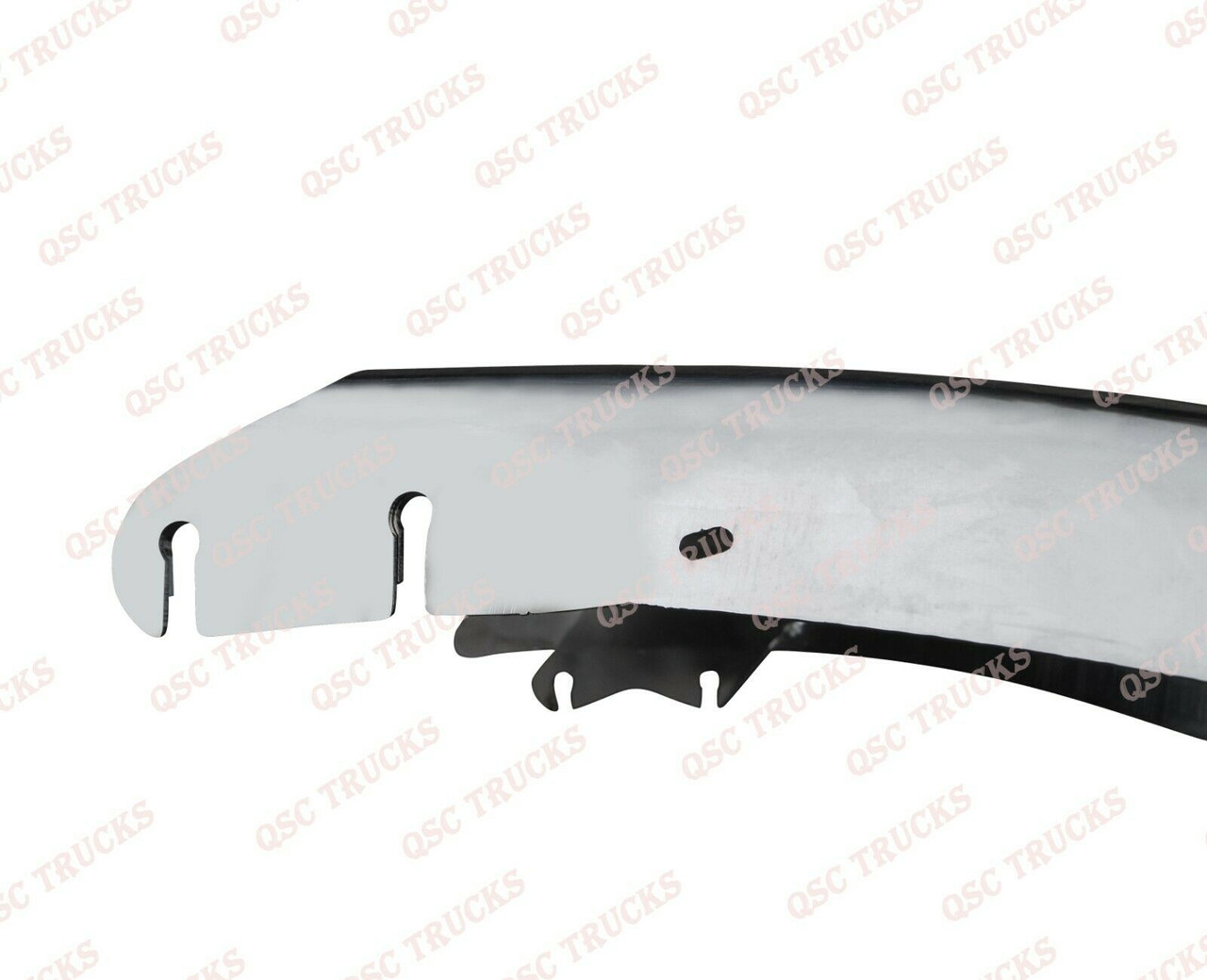 QSC Chrome Front Bumper End Corners Left Right Pair Freightliner M2 106 ...