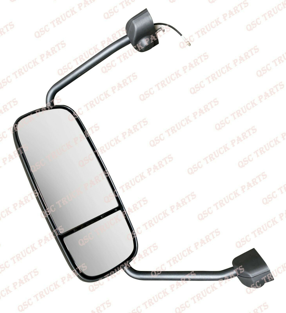 QSC Black Door Mirror Assemblies W/ Arms Right Left Pair for Mack 613