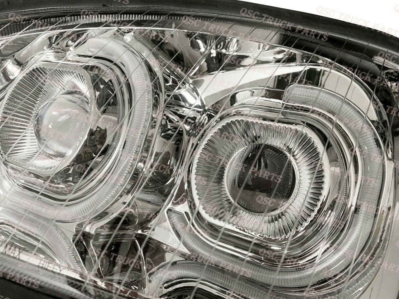 QSC Full LED Performance Headlights Assembly w/ Bezel for Freightliner ...