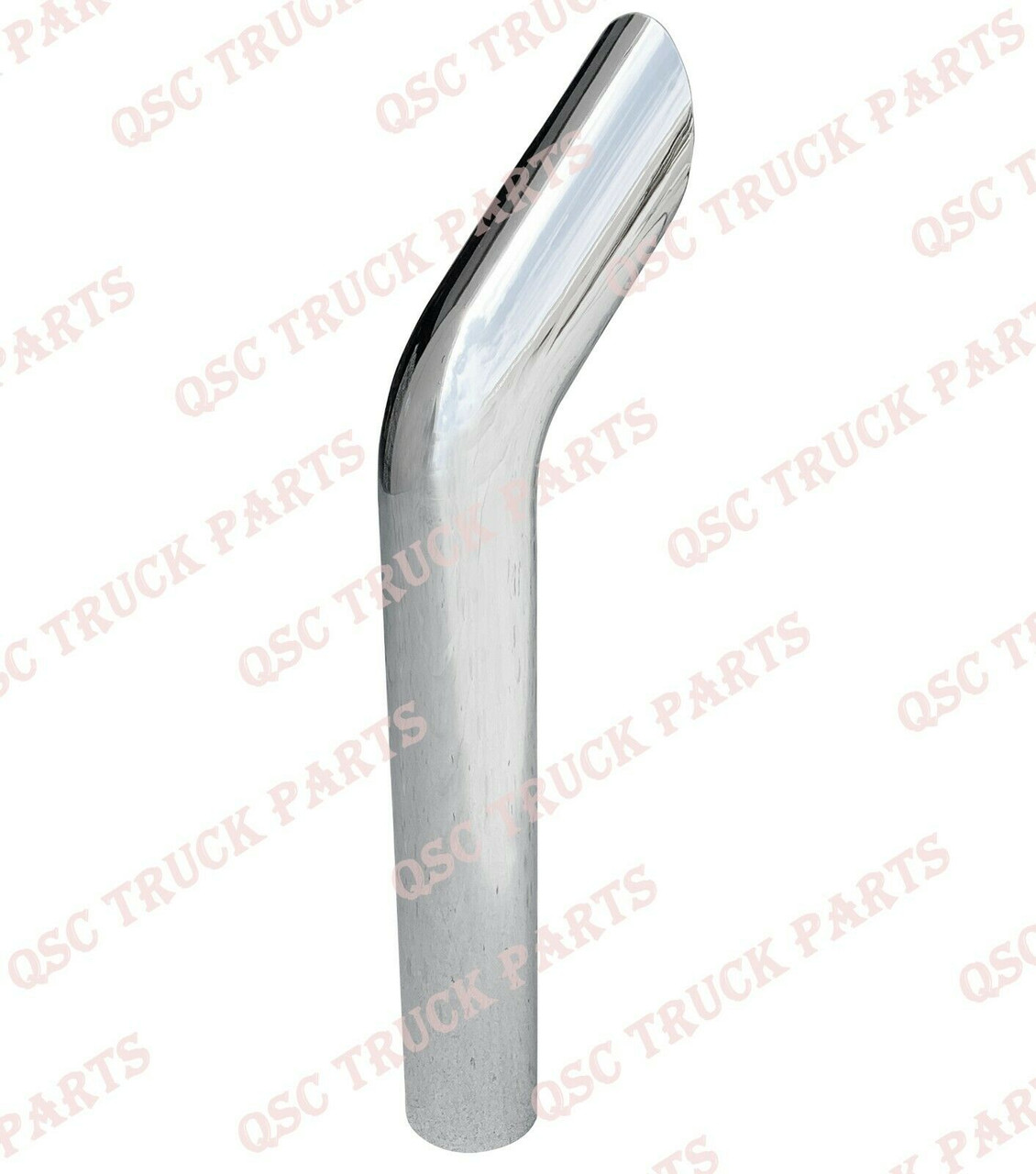 QSC 8" Chrome Steel Bullhorn Style Exhaust Stack 60" Long for Semi Trucks