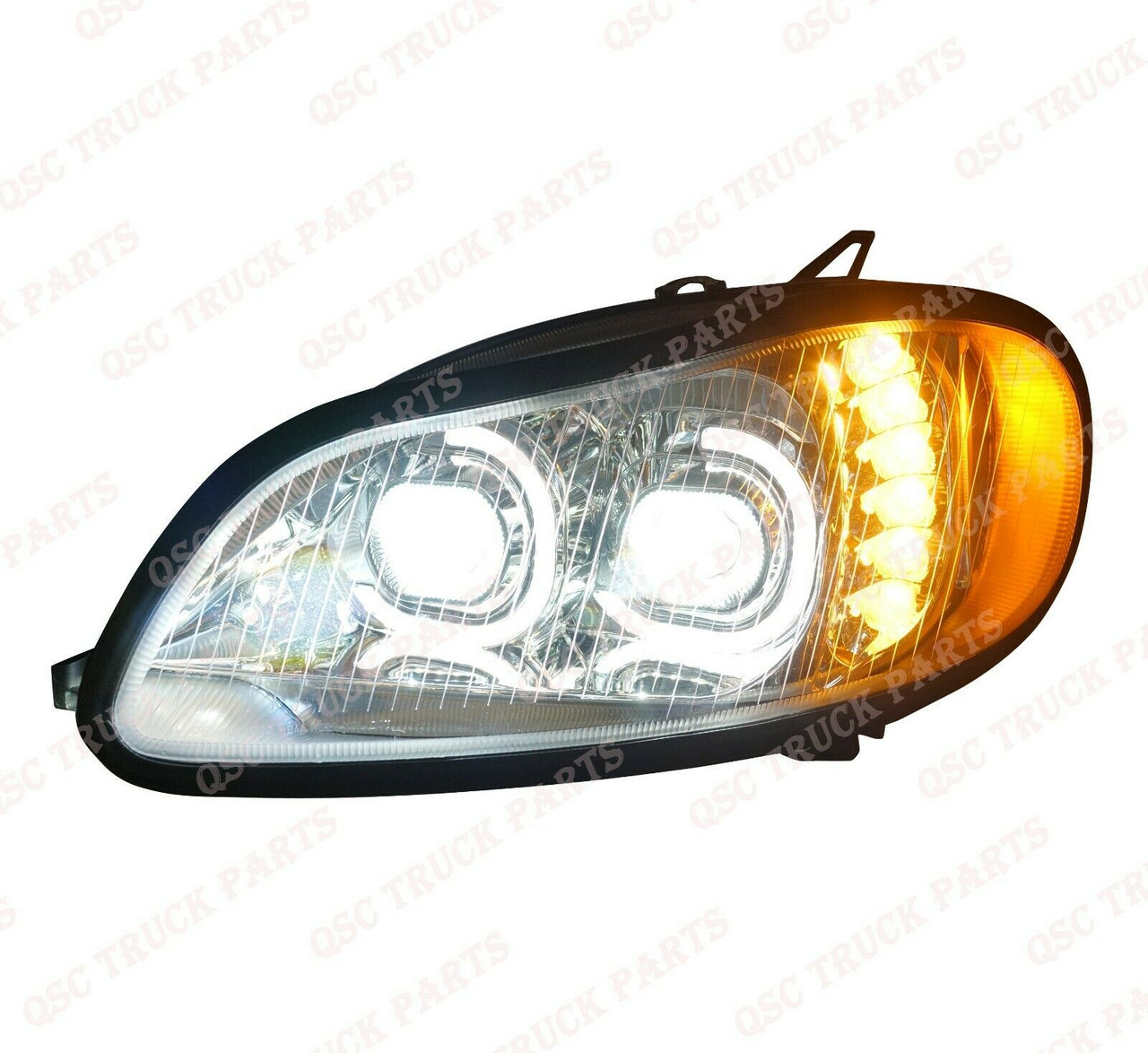 QSC Full LED Performance Headlight Assembly Pair for Freightliner M2 03-19
