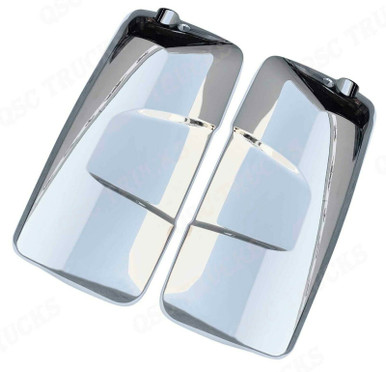 QSC Replacement Chrome Door Mirror Covers Right Left Pair for Mack Anthem