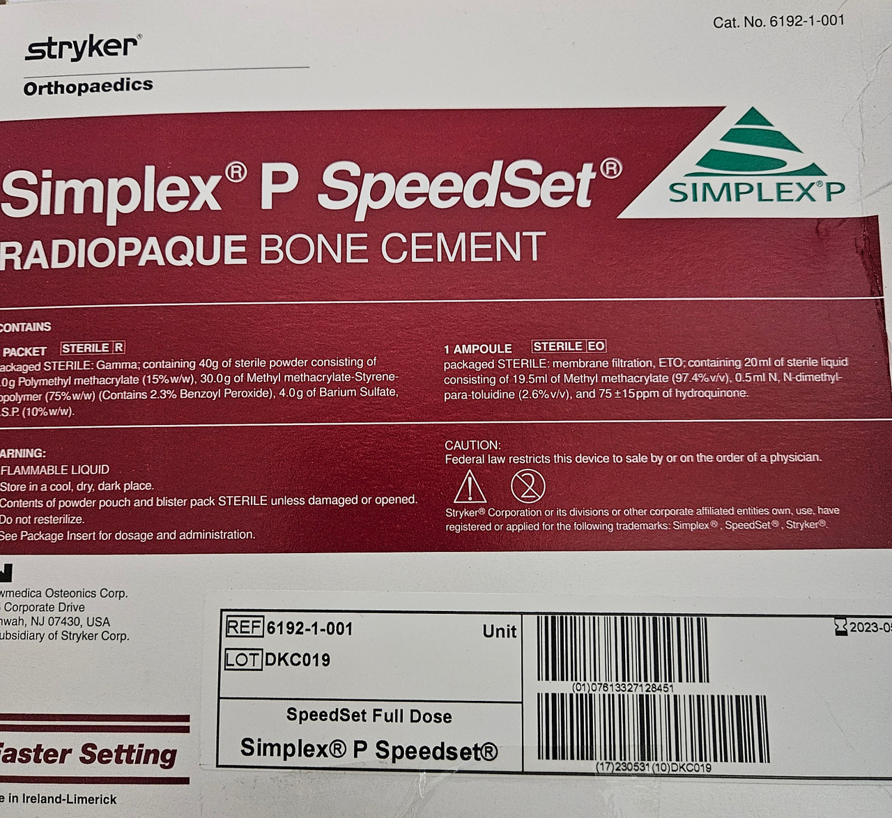 Stryker Bone Cement