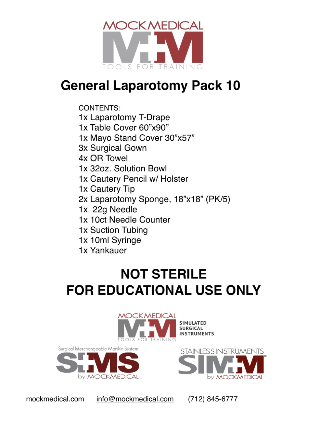 General Laparotomy Pack 10