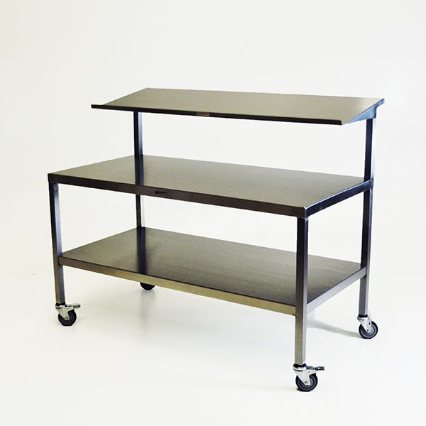 Double Decker Back Table, Stainless - Mock Medical