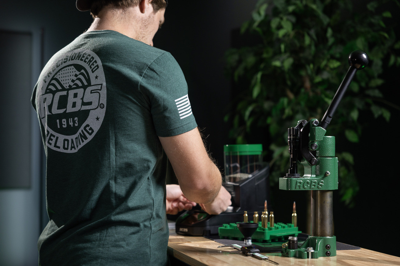 RCBS Precisioneered T‑Shirt – Forest Green | 60/40 Cotton‑Poly Tee for ...