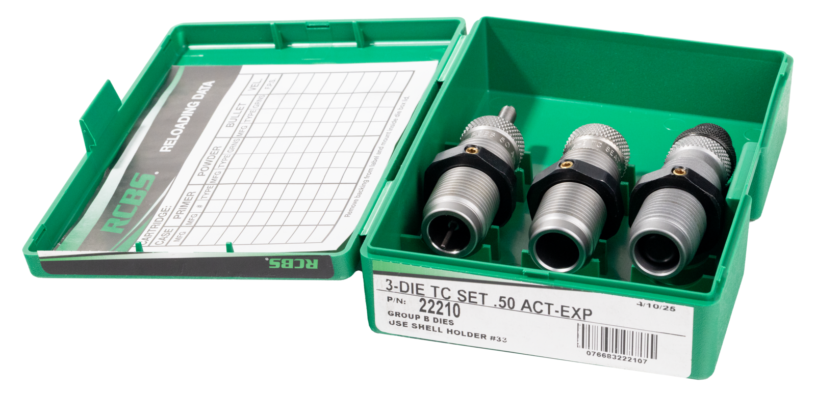 3‑Die Taper Crimp Set (Group B) | Hardened Steel Sizer, Expander ...