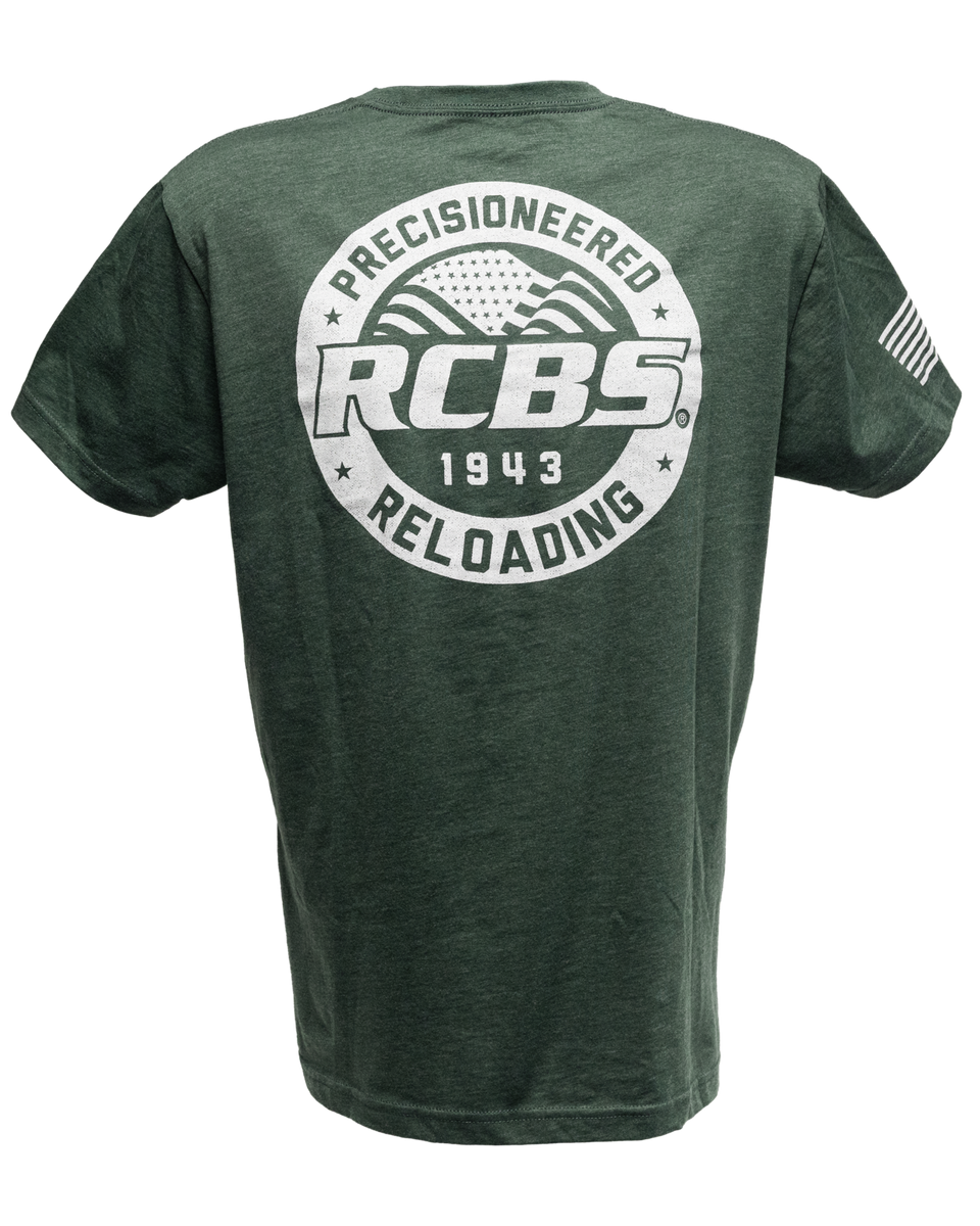 RCBS Precisioneered T‑Shirt – Forest Green | 60/40 Cotton‑Poly Tee for ...