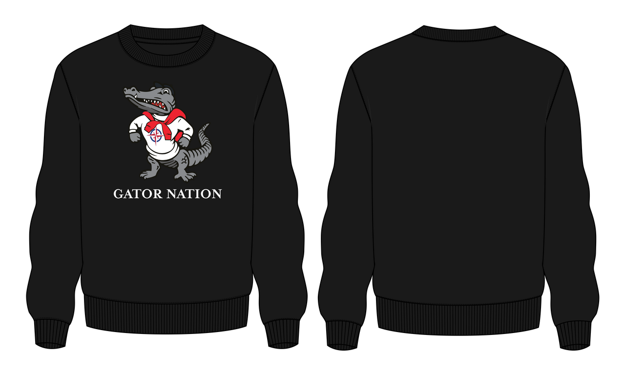 Black Gator Nation Crewneck Sweatshirt