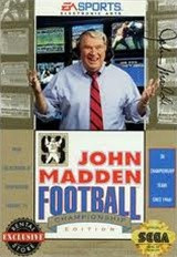 John Madden Football Championship Edition Sega Genesis Game Cartridge ...