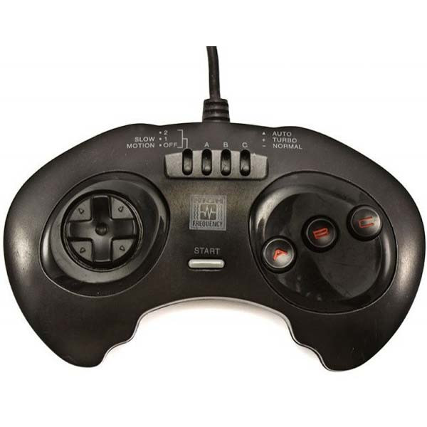 High Frequency 3 Button Black Controller Genesis For Sale | DKOldies