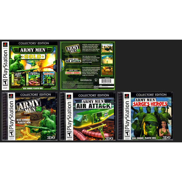 Complete Army Men Gold Collector's Edition PS1 Game Bundle For Sale