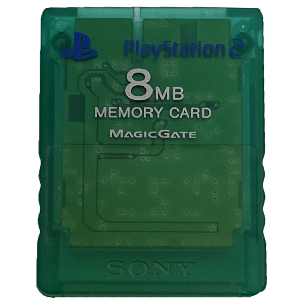 PS2 Original Memory Card 8mb Clear Green Playstation 2 PS3 For Sale ...