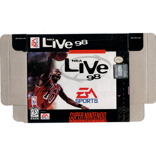 NBA Live 98 Super Nintendo SNES Box For Sale | DKOldies