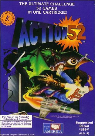 Action 52 52 Games IN 1 Complete Nintendo NES Game For Sale