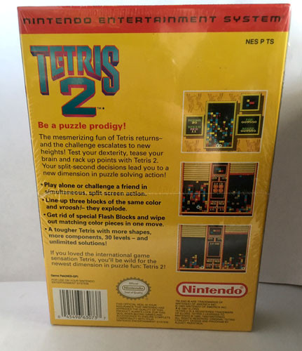 New Tetris 2 NES Factory Sealed Game For Sale | DKOldies