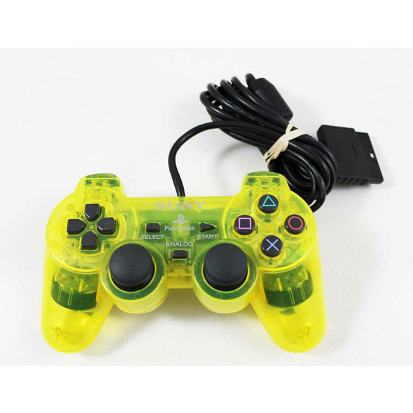 Original Clear Yellow Controller PS2 For Sale | DKOldies