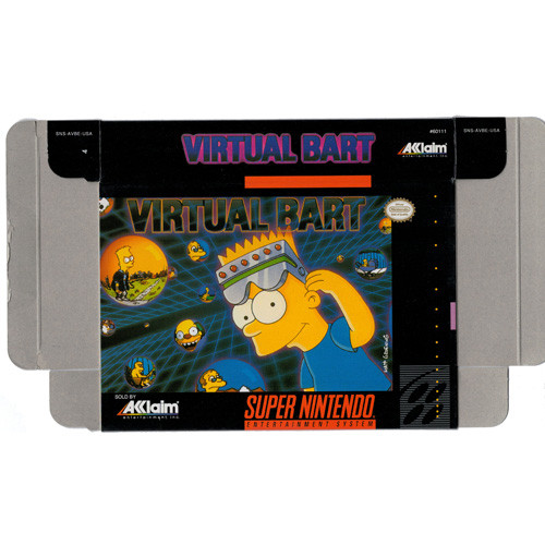Virtual Bart Super Nintendo SNES Box For Sale | DKOldies