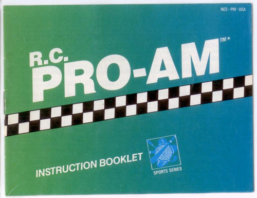 Manual R C ProAm RC ProAm Nintendo NES Instructions For Sale
