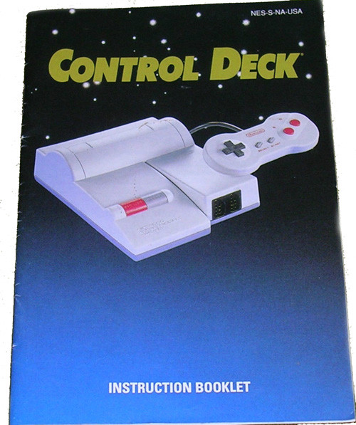 Manual Nintendo Top Load Control Deck Instrcutions For Sale | DKOldies