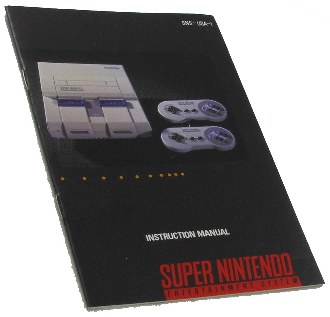 Super NES System Super Nintendo Used Manual For Sale | DKOldies