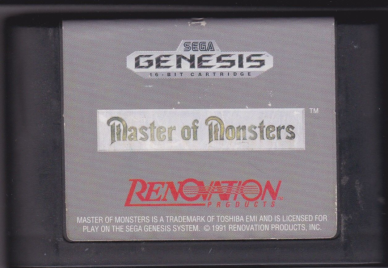 Master of Monsters Sega Genesis Game Cartridge For Sale | DKOldies