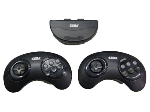 Original Sega Genesis Wireless Six 6 Button Controller w/Receiver Genesis