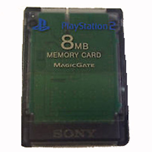 PS2 Original Memory Card 8mb Clear Playstation 2 PS3 For Sale | DKOldies