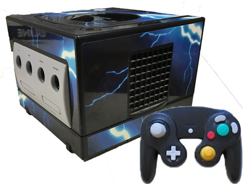 GameCube Black Blue Lightning Skin Player Pak For Sale | DKOldies