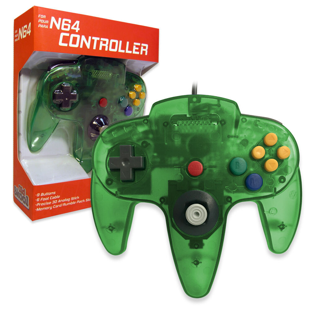 Nintendo 64 N64 New Replica Controller Clear Jungle Green For Sale